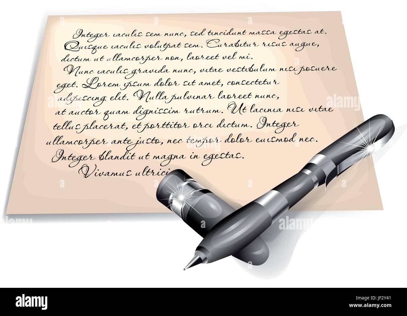 Written communication pen Stock Vector Images - Alamy