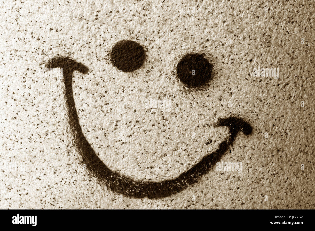the smile painted on the wall Stock Photo - Alamy