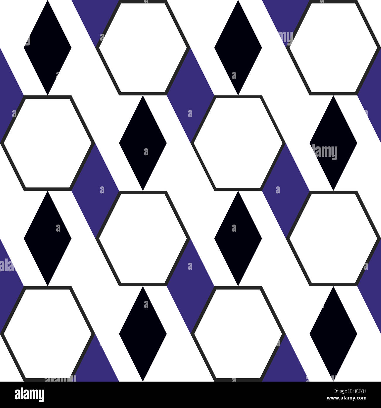 Seamless retro illustrated pattern Cut Out Stock Images & Pictures - Alamy