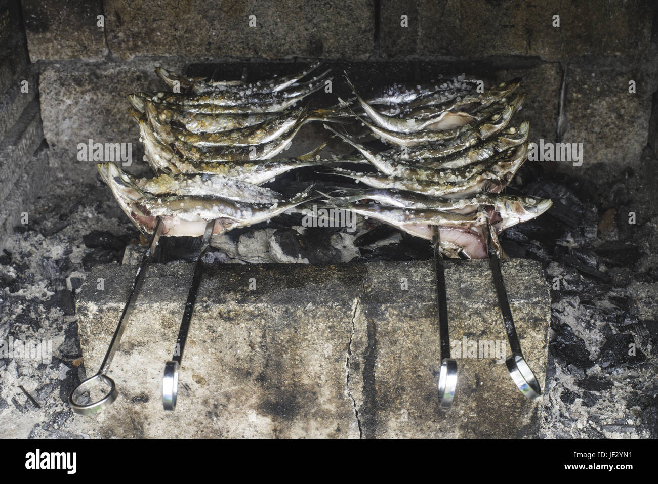 Fish on BBQ Stock Photo - Alamy