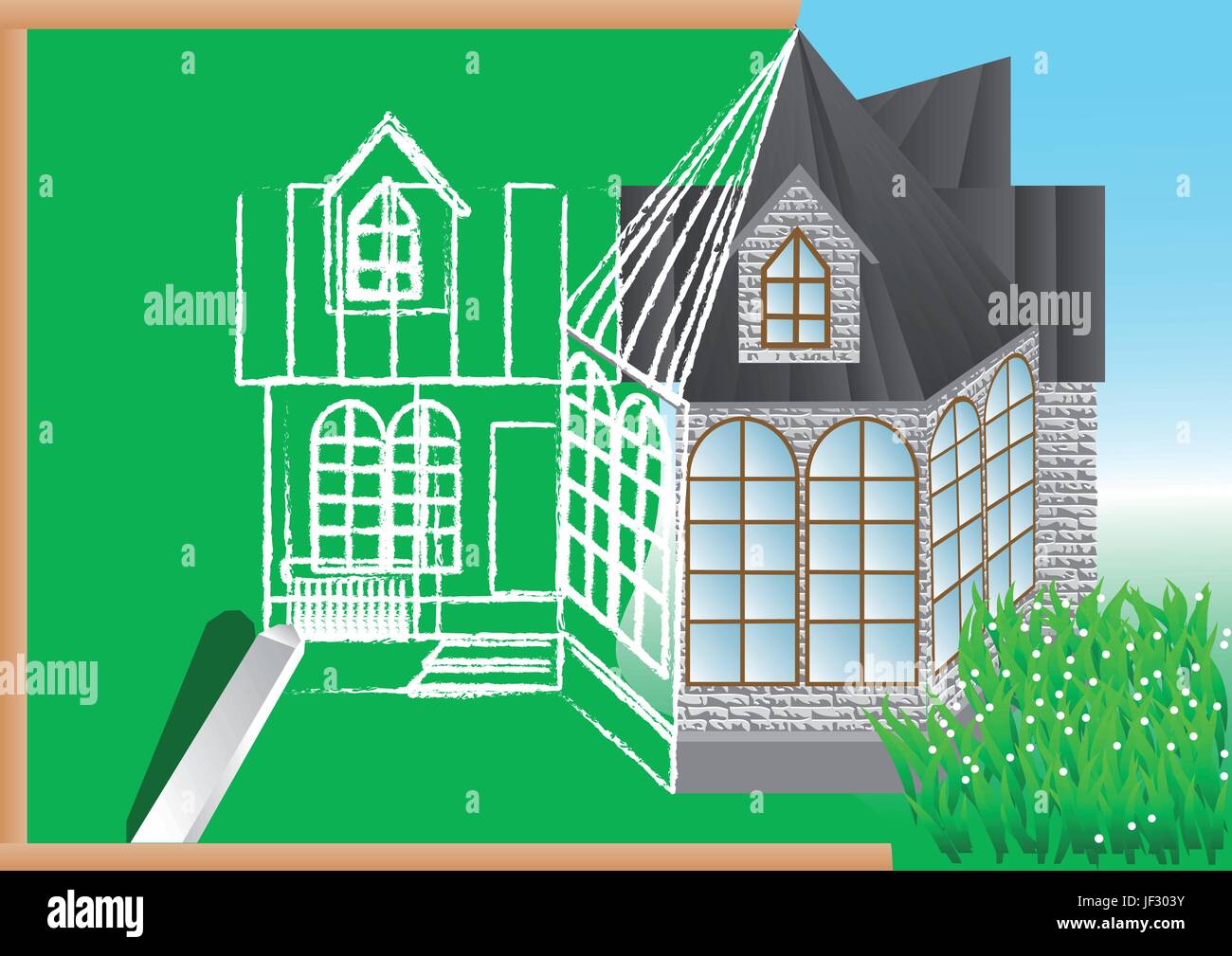 house, building, model, design, project, concept, plan, draft, industry ...