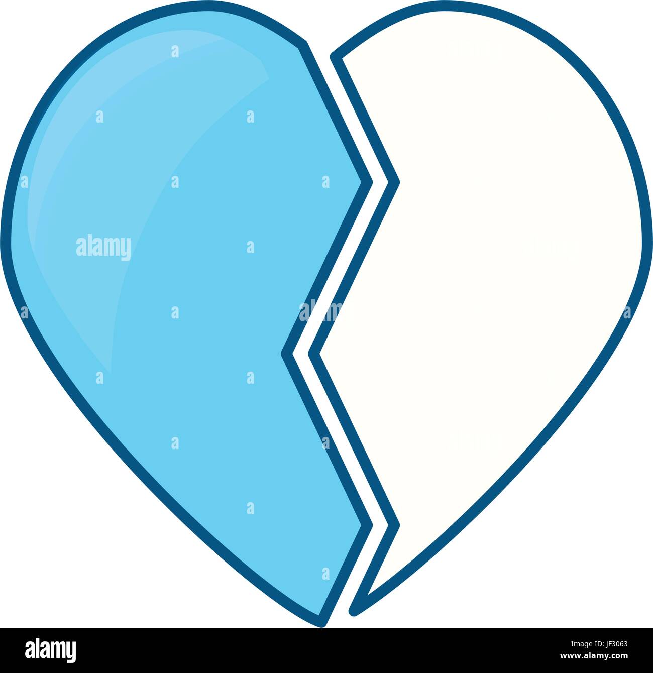 Heart broken symbol Stock Vector Image & Art - Alamy
