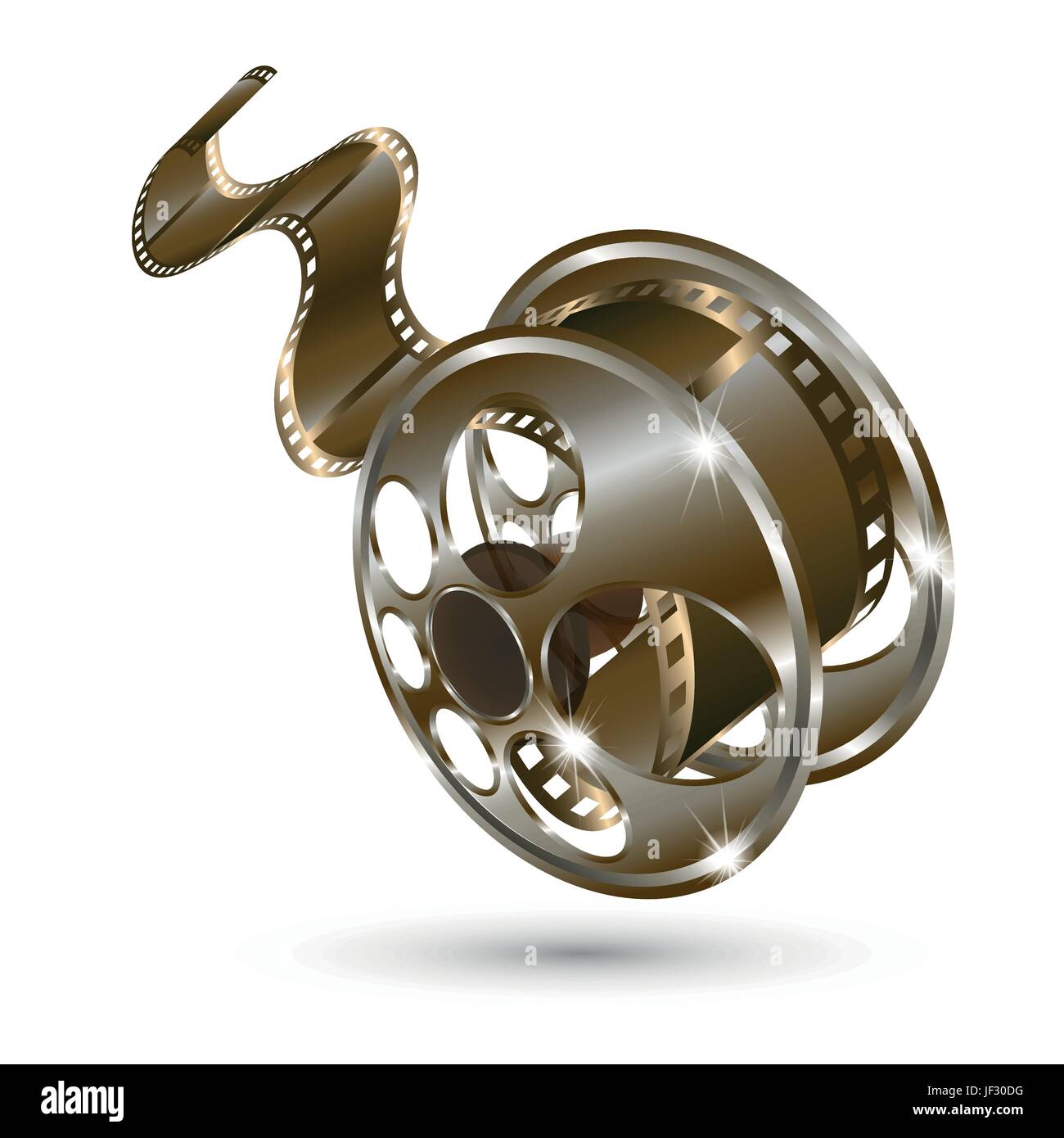 Movie reel film isolated on white background,vector Stock Vector Image ...