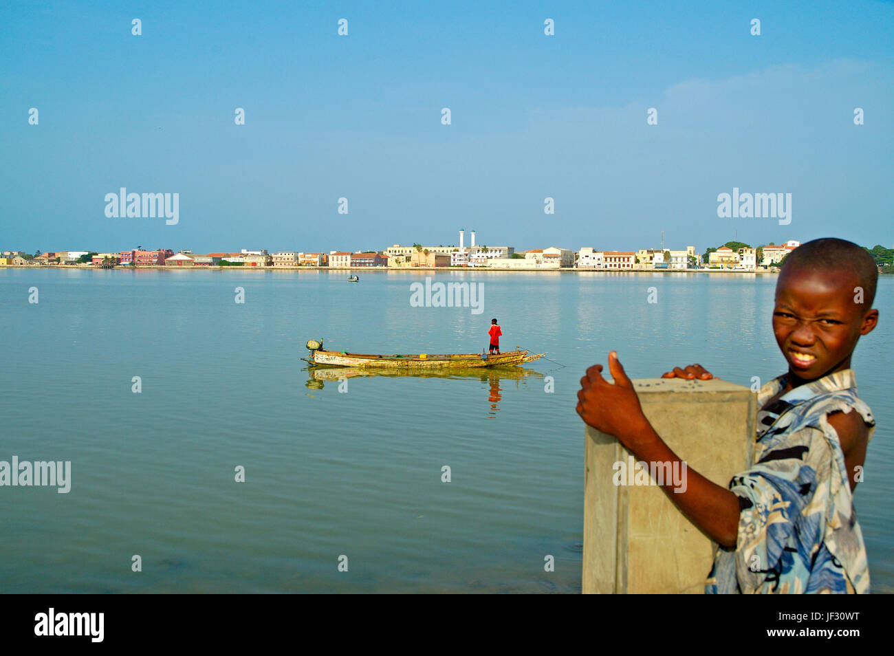 The Senegal river in Saint Louis, a UNESCO World Heritage Site. Senegal ...