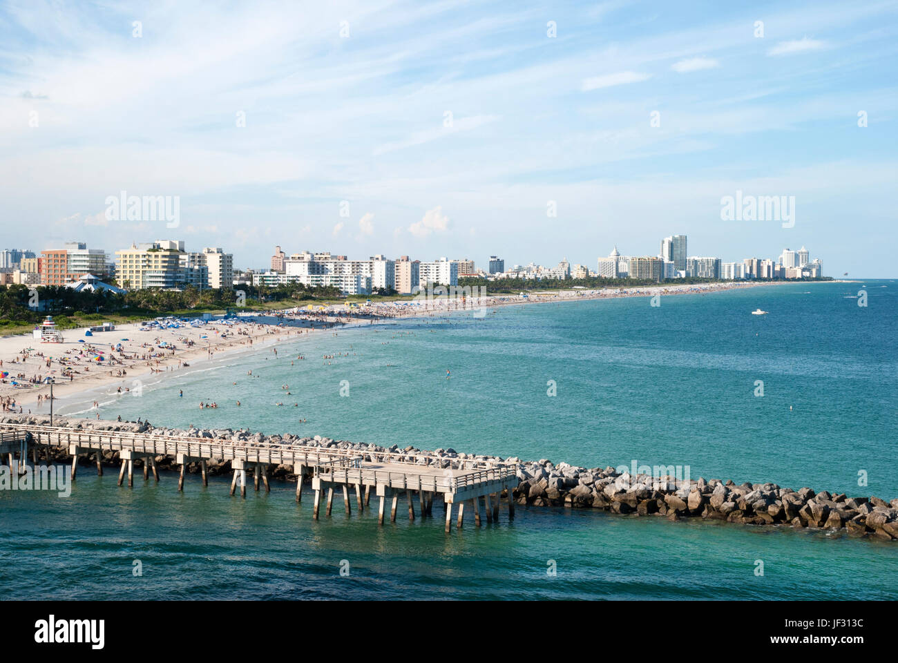 The coastline of Miami South Beach (Florida Stock Photo - Alamy