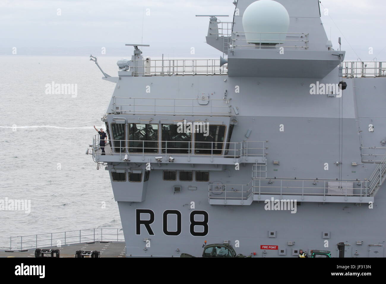 Image of HMS Queen Elizabeth as she conducts vital system tests off the ...