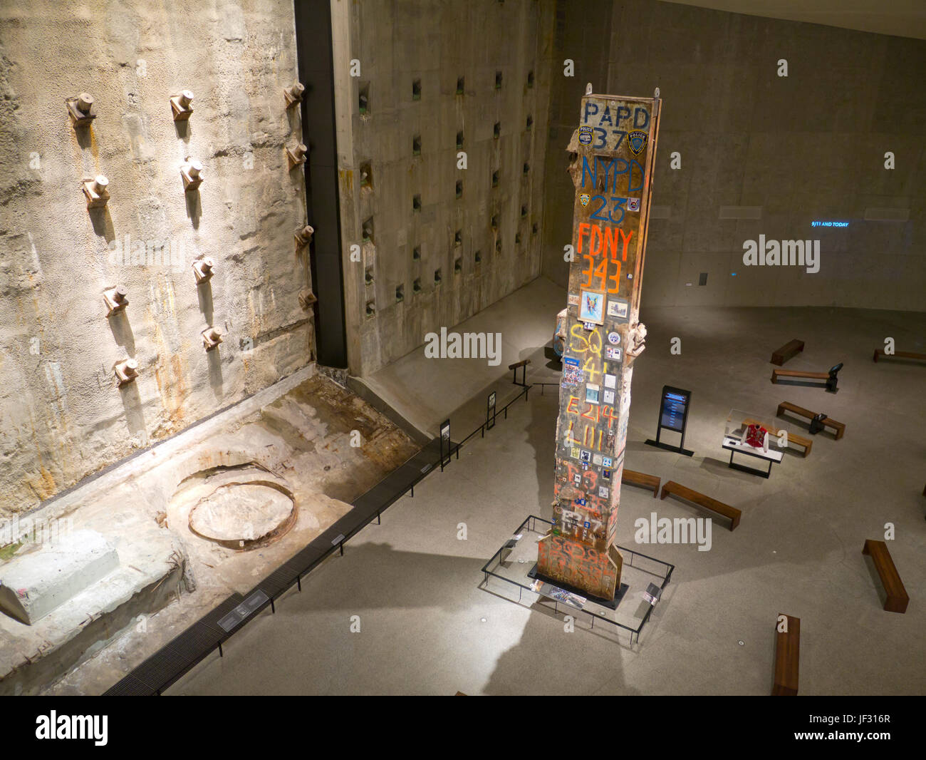 Last column from Ground Zero, Foundation Hall, 9/11 Memorial and Museum ...