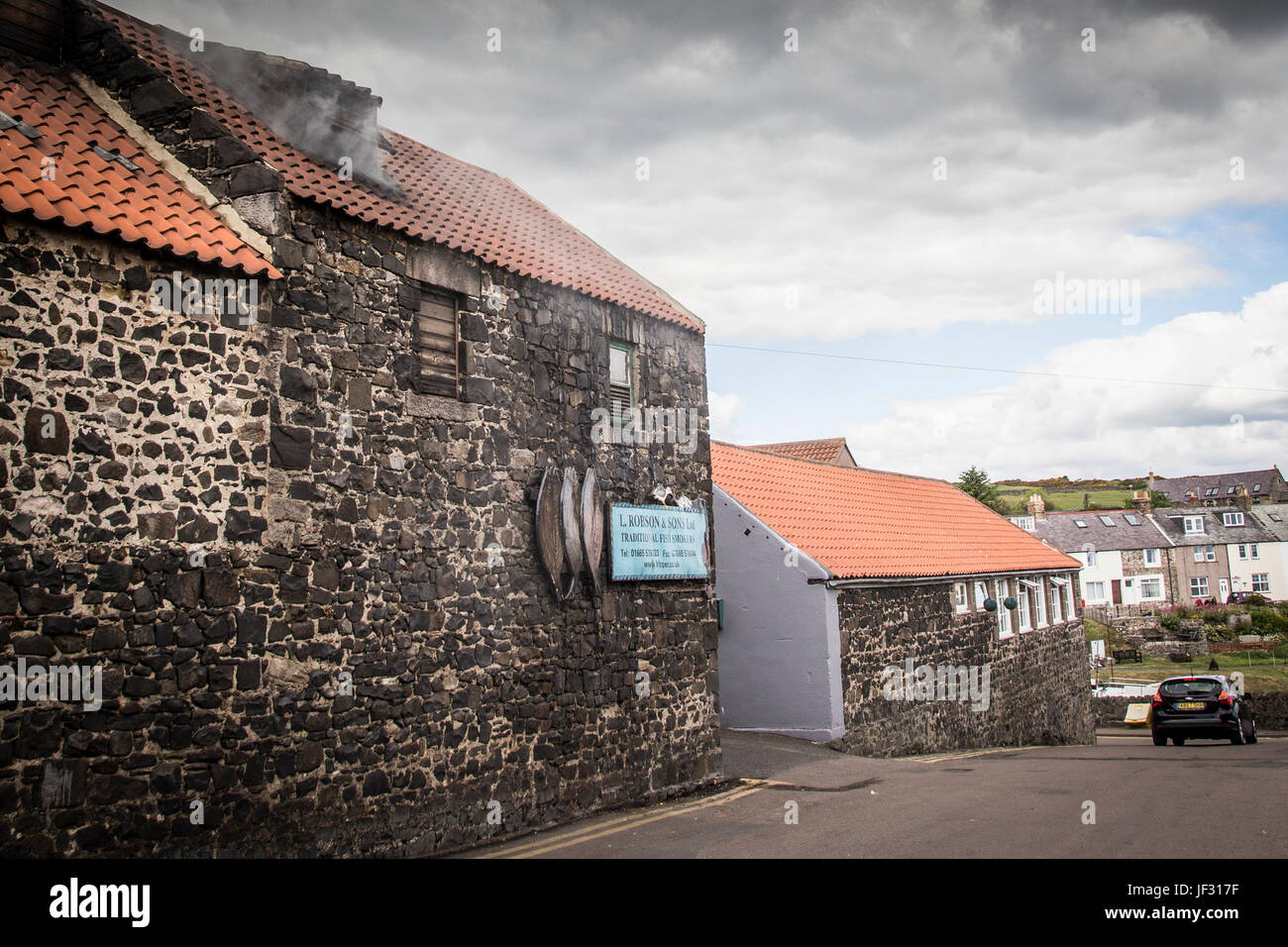 L. Robson & Sons Fish Smokers, Craster, Northumberland, England, UK ...