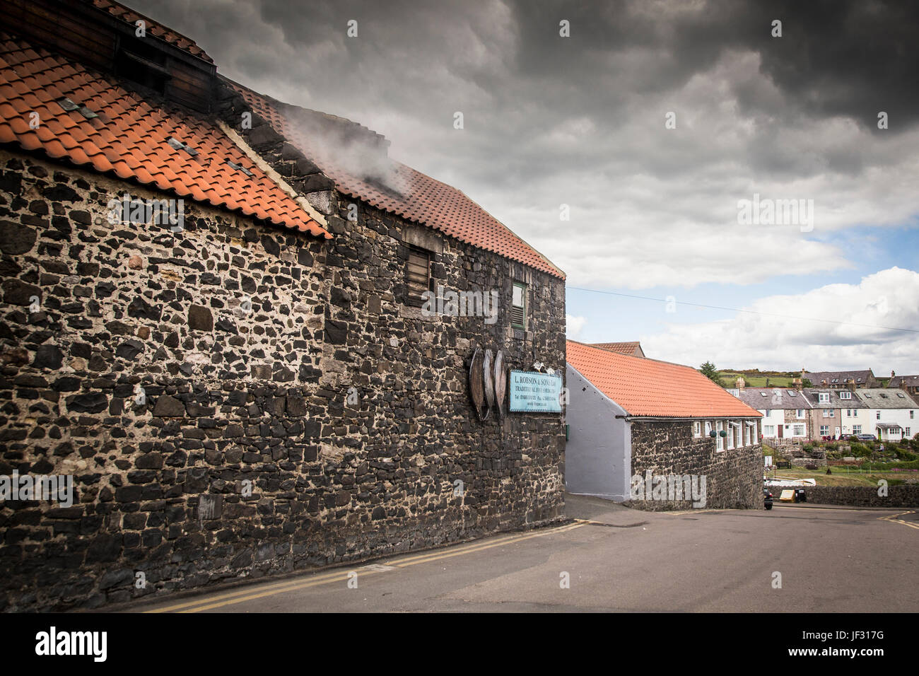 L. Robson & Sons Fish Smokers, Craster, Northumberland, England, UK ...