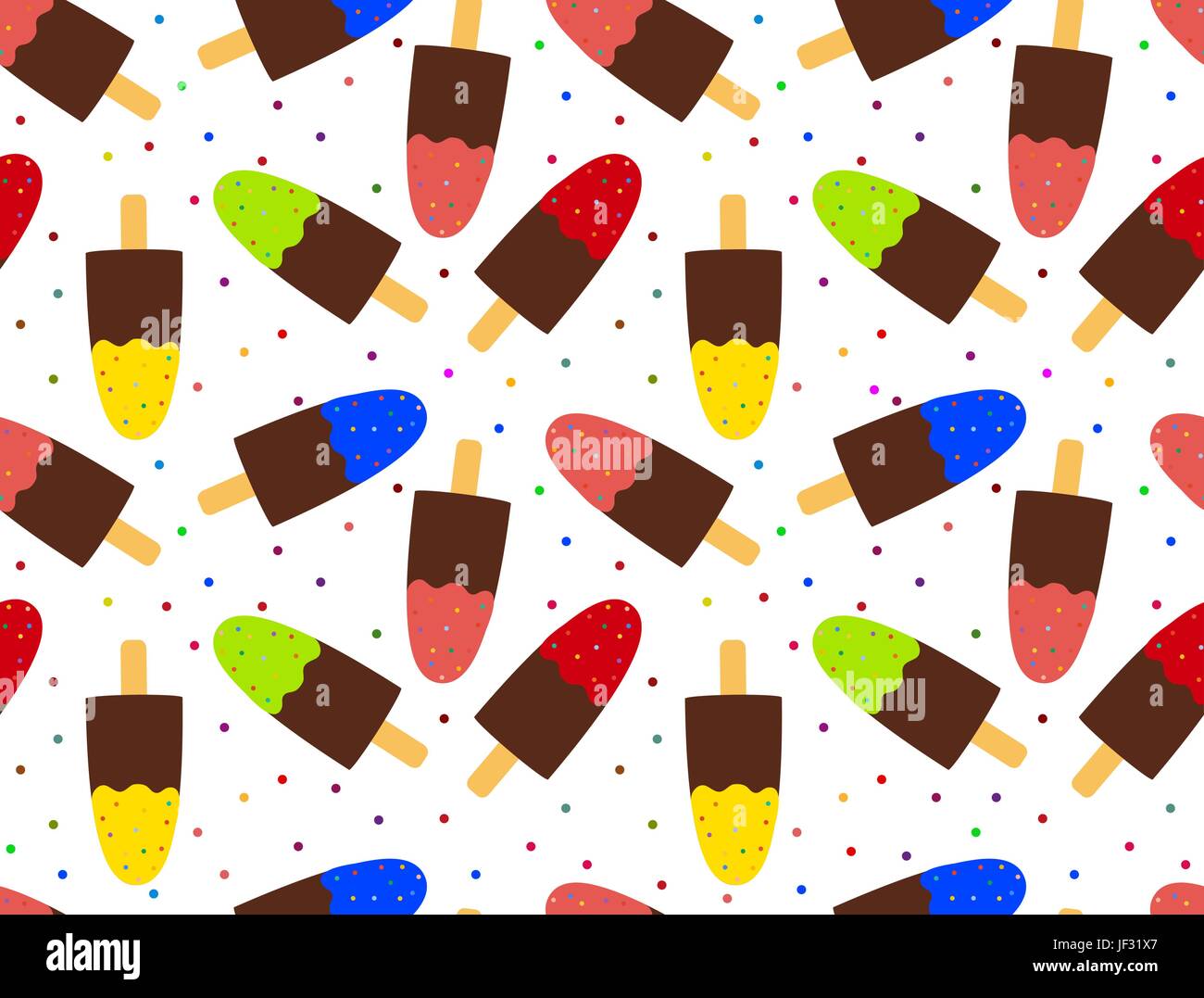 Summer pattern ice cream Stock Vector Images - Alamy