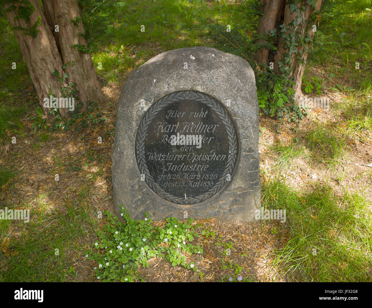 Gravestone of Karl Kellner, Wetzlar, Germany Stock Photo - Alamy