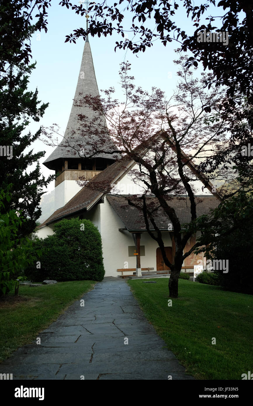 Swiss village church hi-res stock photography and images - Alamy