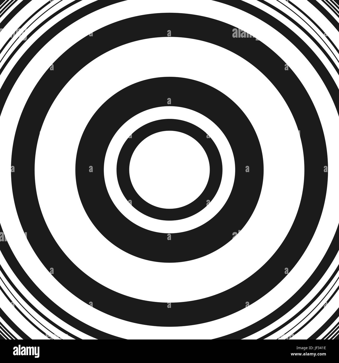 Concentric circles abstract circular pattern. Geometric monochrome ...
