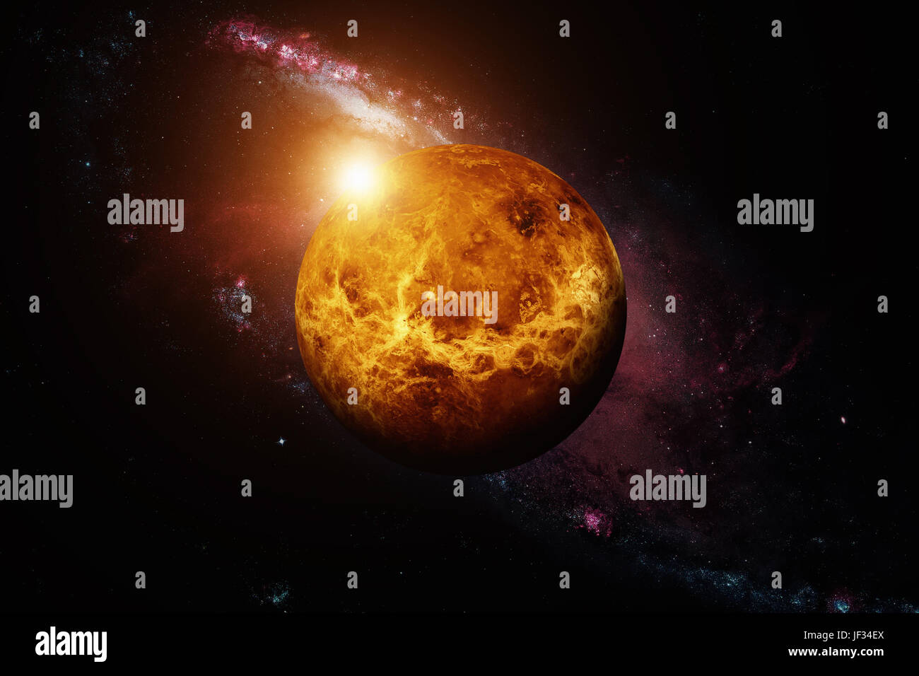 Solar System - Venus. It is the second planet from the Sun. It is a ...