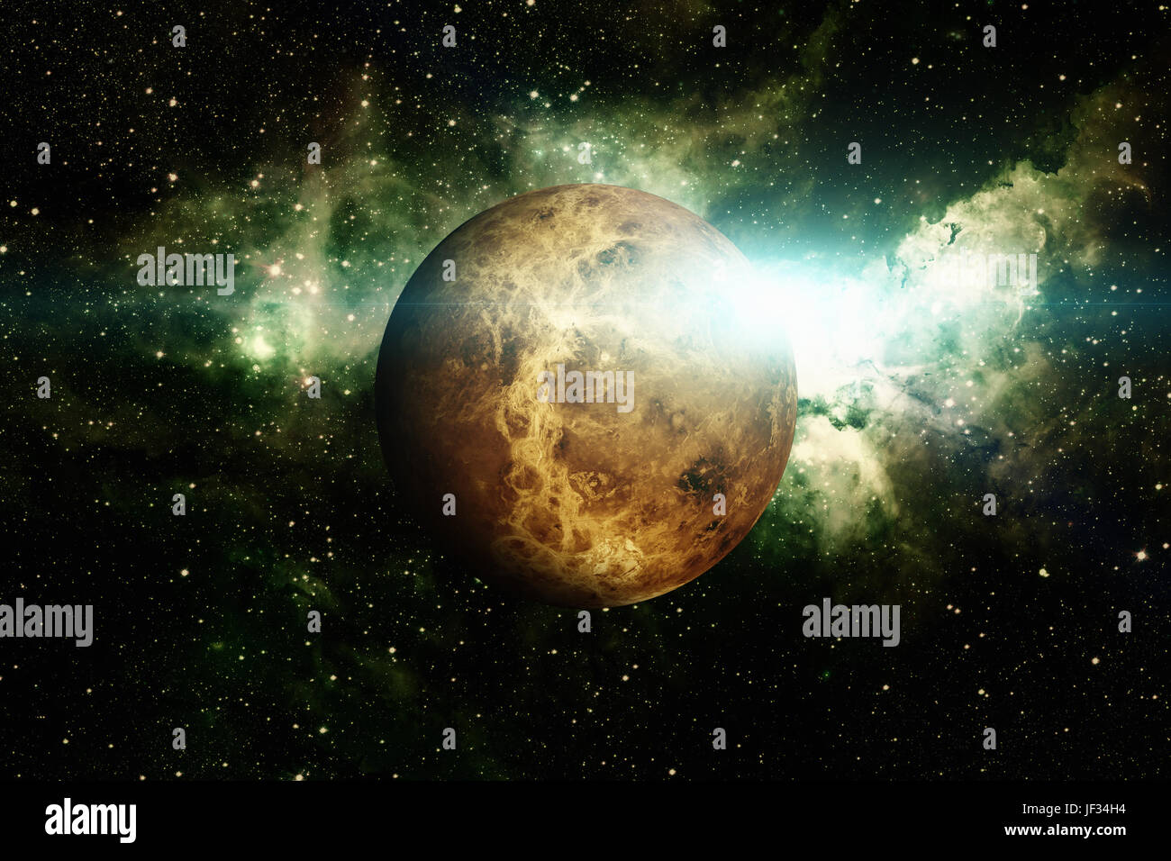 Solar System - Venus. It is the second planet from the Sun. It is a ...