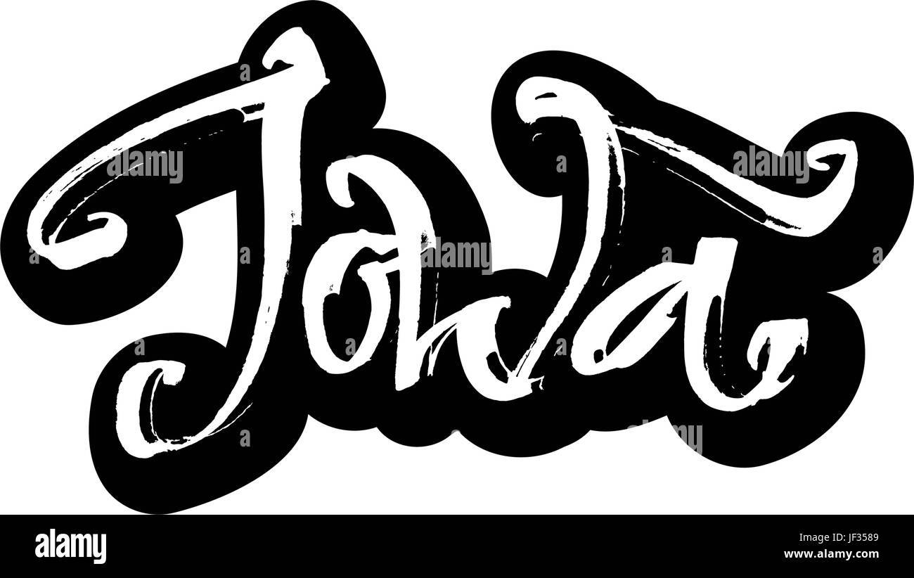 Iowa. Sticker. Modern Calligraphy Hand Lettering for Serigraphy Print ...