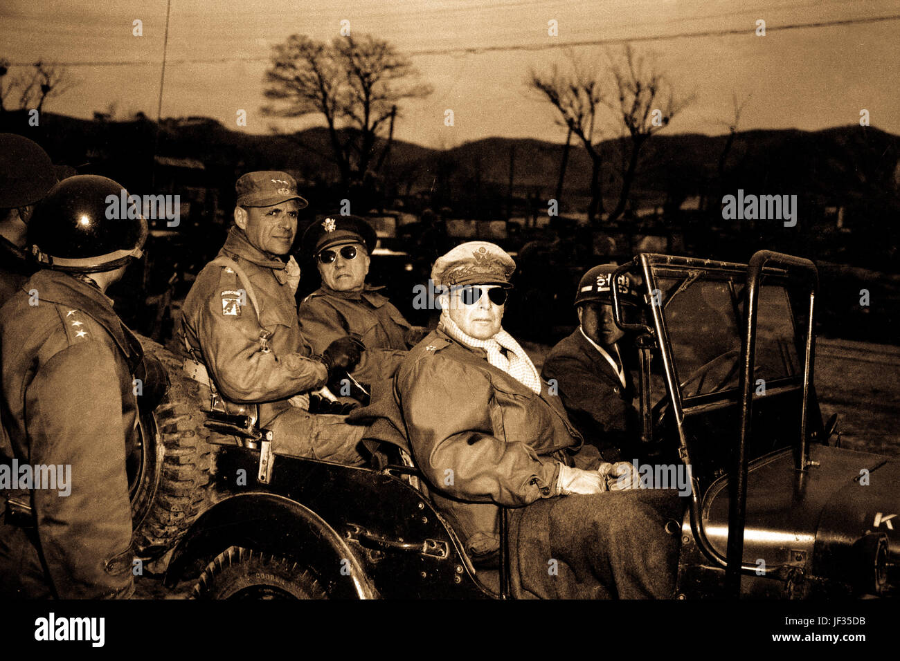 Lt. Gen. Matthew Ridgeway; Maj. Gen. Doyle Hickey; and Gen. Douglas ...