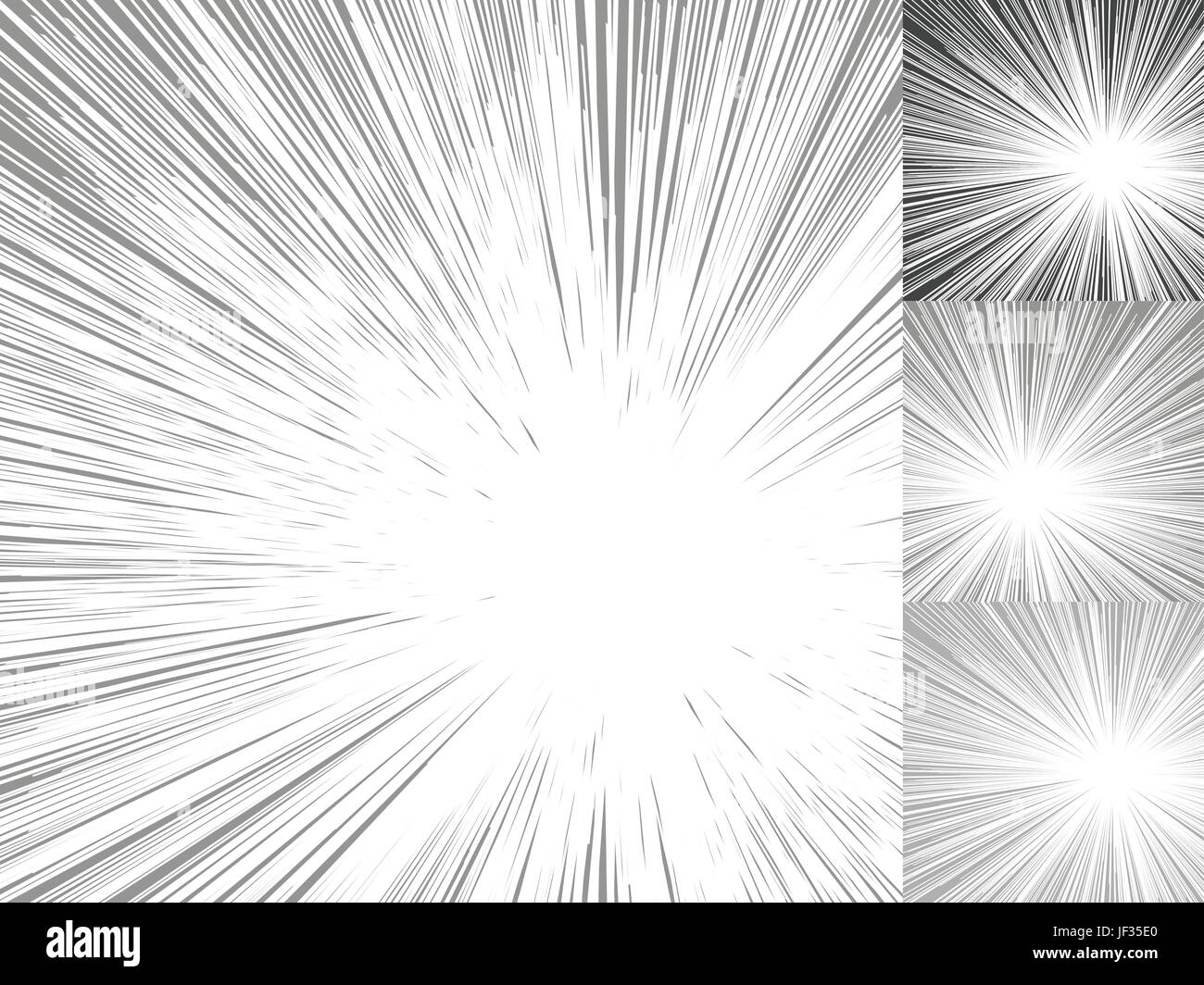 Starburst, sunburst, rays of light element. Circular, radial lines ...