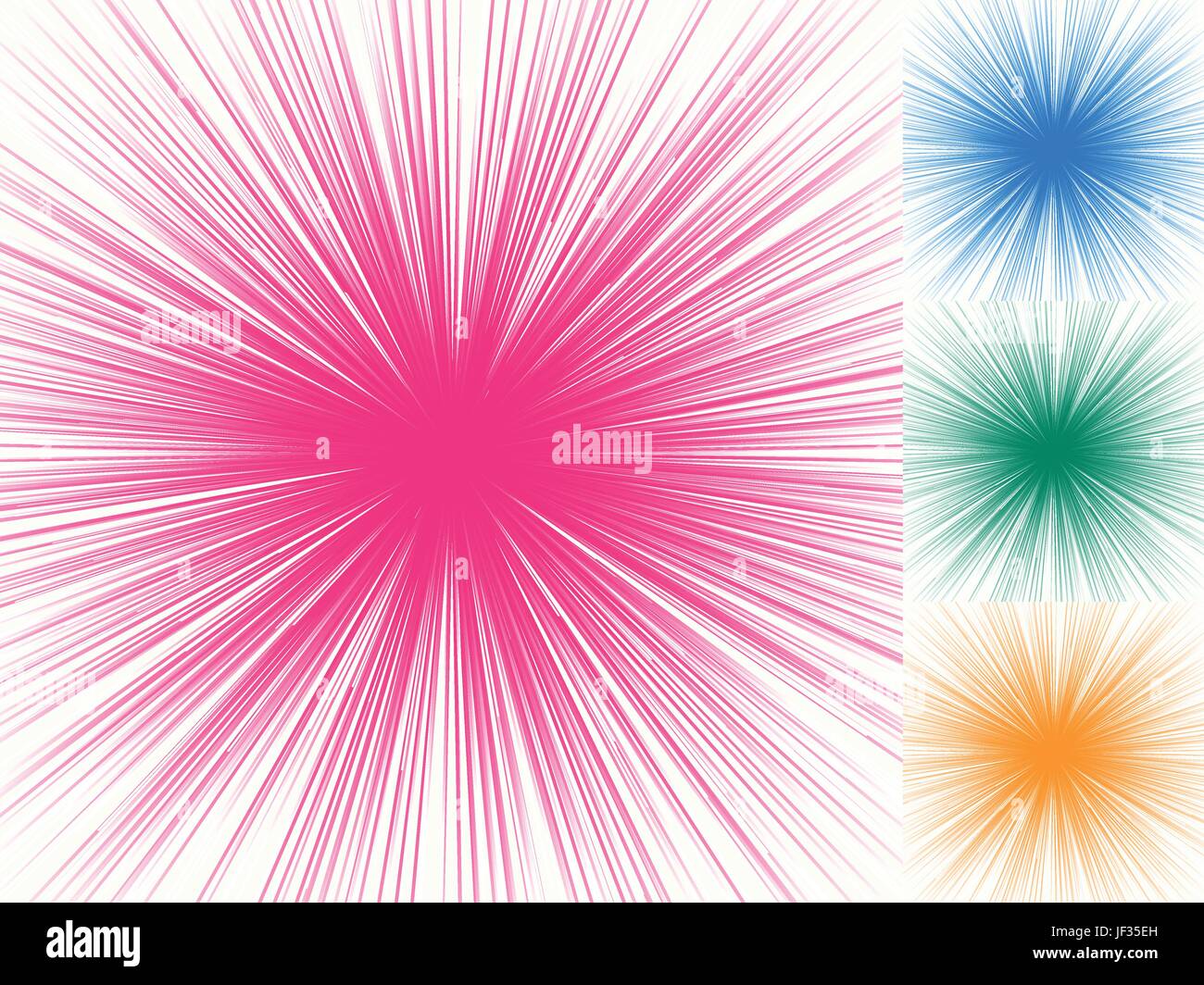 Starburst, sunburst, rays of light element. Circular, radial lines ...