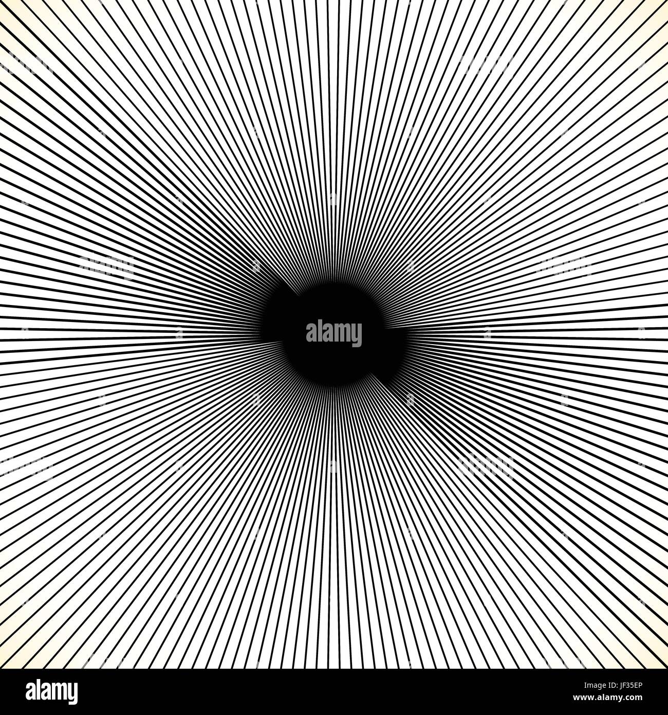 Radial lines element. Abstract geometric illustration. Radiating ...