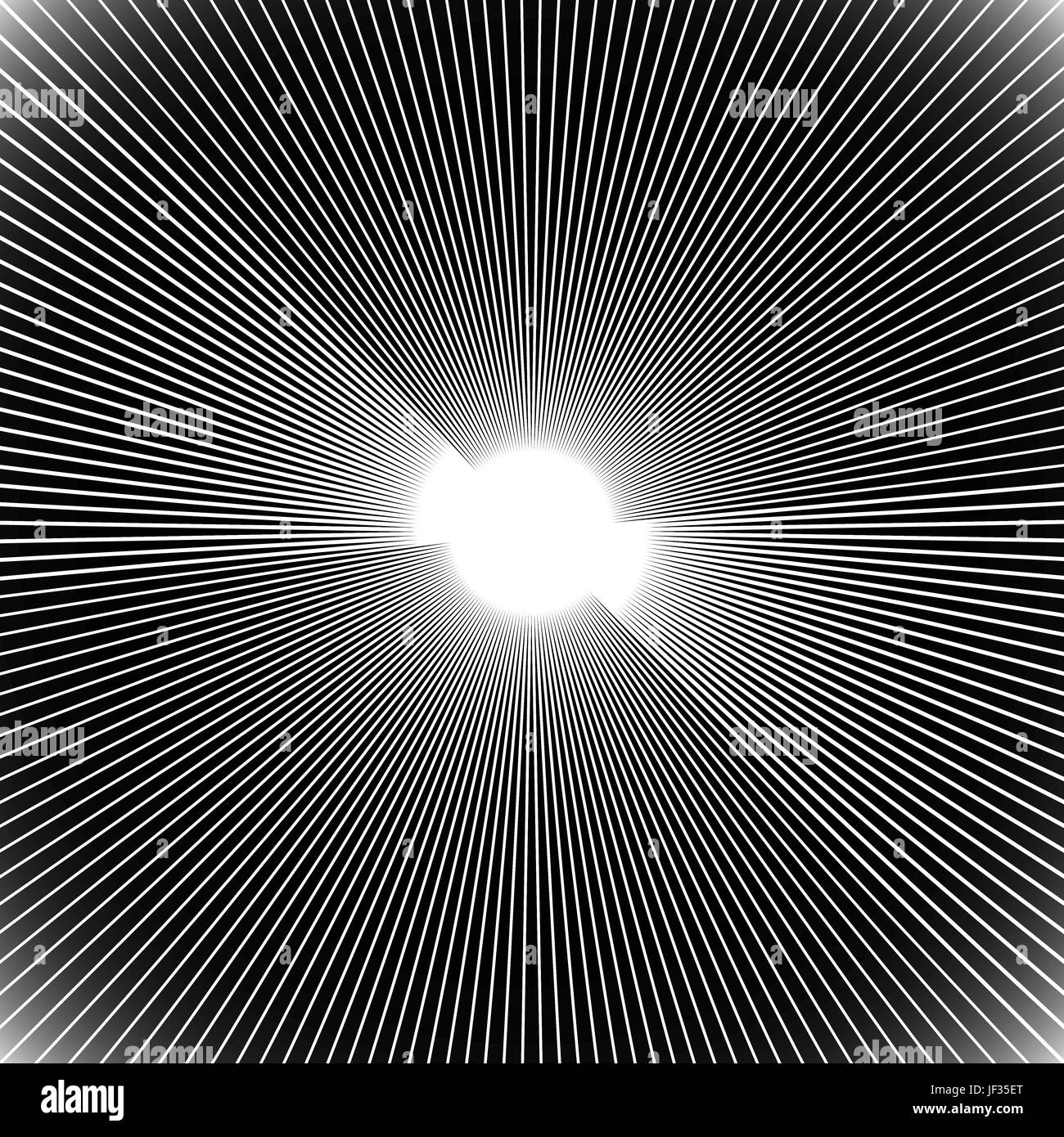 Radial lines element. Abstract geometric illustration. Radiating ...