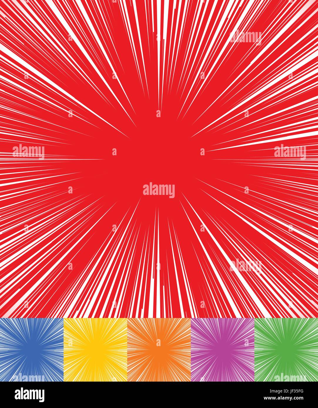 Starburst, sunburst, rays of light element. Circular, radial lines ...