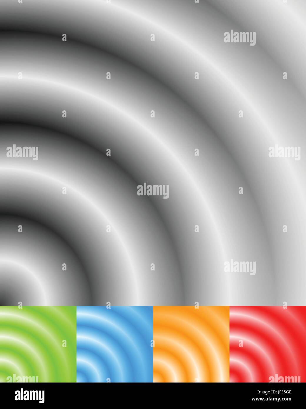 Circular pattern with concentric circles. Faded overlapping circle ...