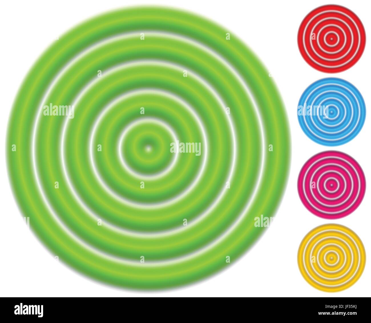 Circular pattern with concentric circles. Faded overlapping circle ...