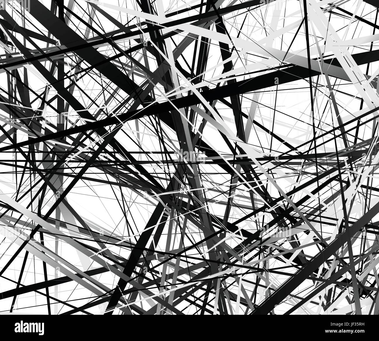 Edgy texture with chaotic, random lines. Abstract geometric ...