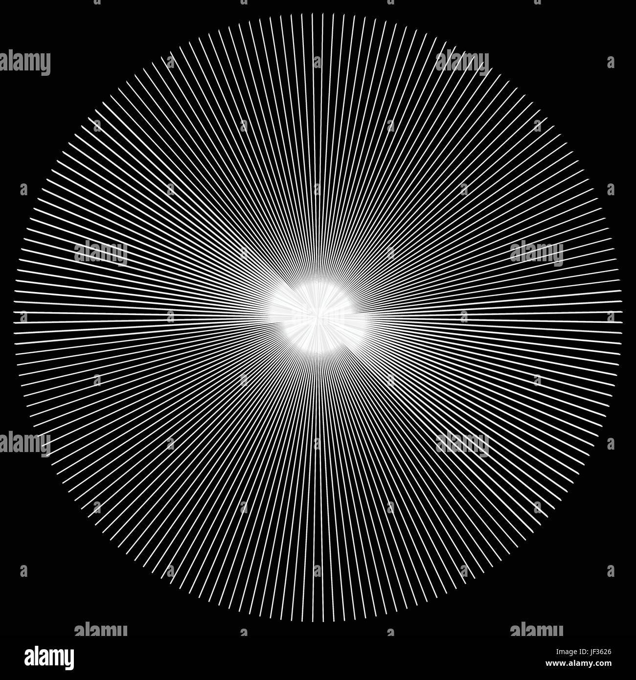 Radial lines element. Abstract geometric illustration. Radiating ...