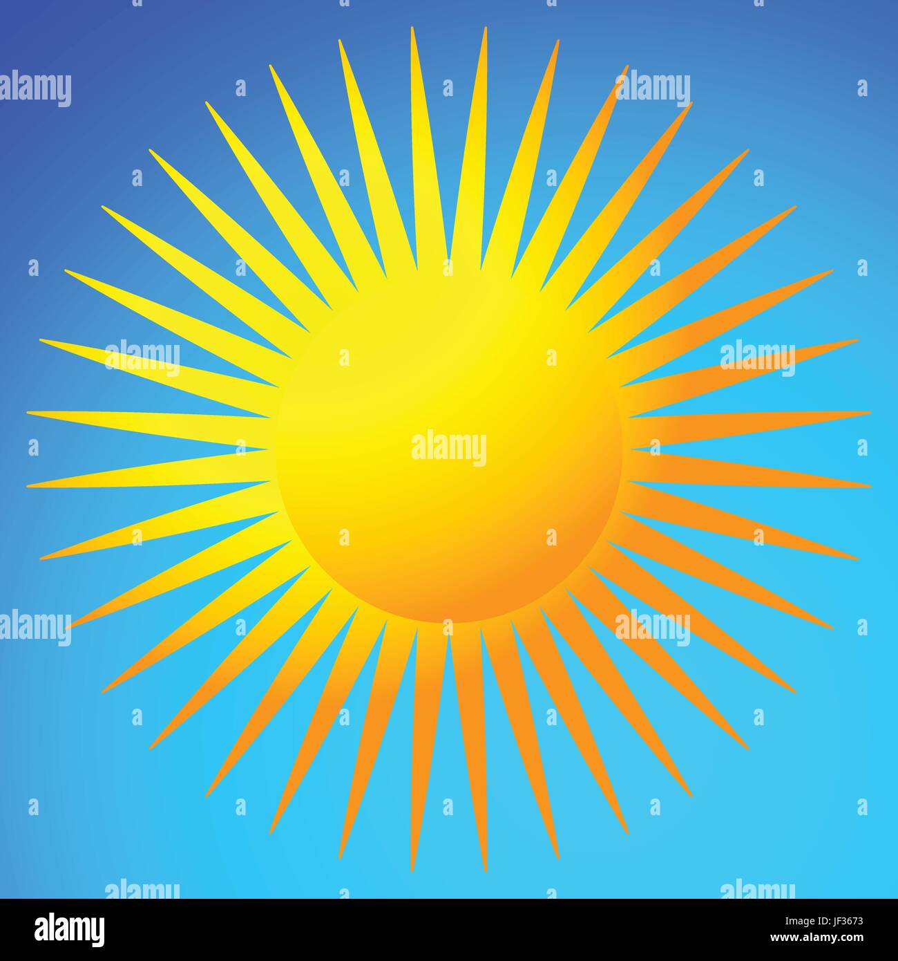 Simple flat sun clip-art, sun icon with edgy corona Stock Vector Image ...