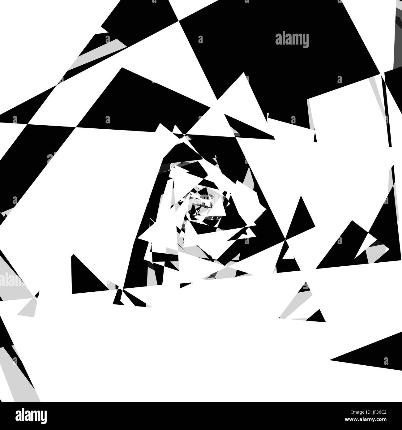 Chaotic, messy composition abstract geometric illustration. Shattered ...