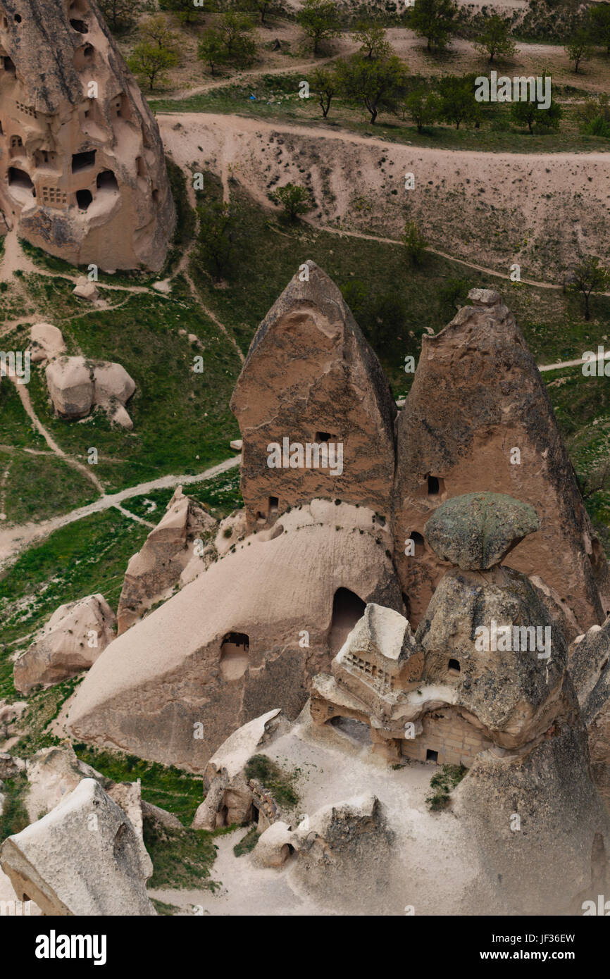 View from above of fairy chimney of Cappadocia Stock Photo - Alamy