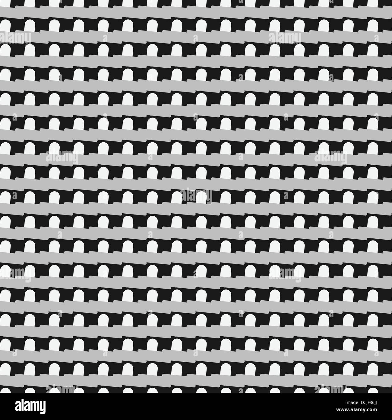 Black and white seamless geometric pattern. Repeatable texture / background with array ...