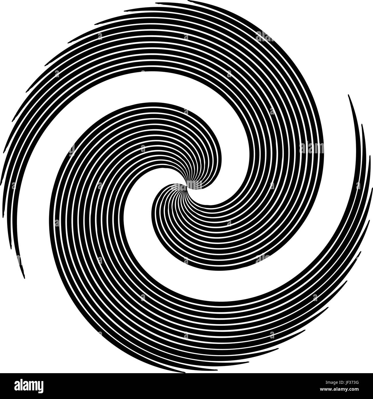 Circular, radiating abstract shape, motif. Geometric design element ...