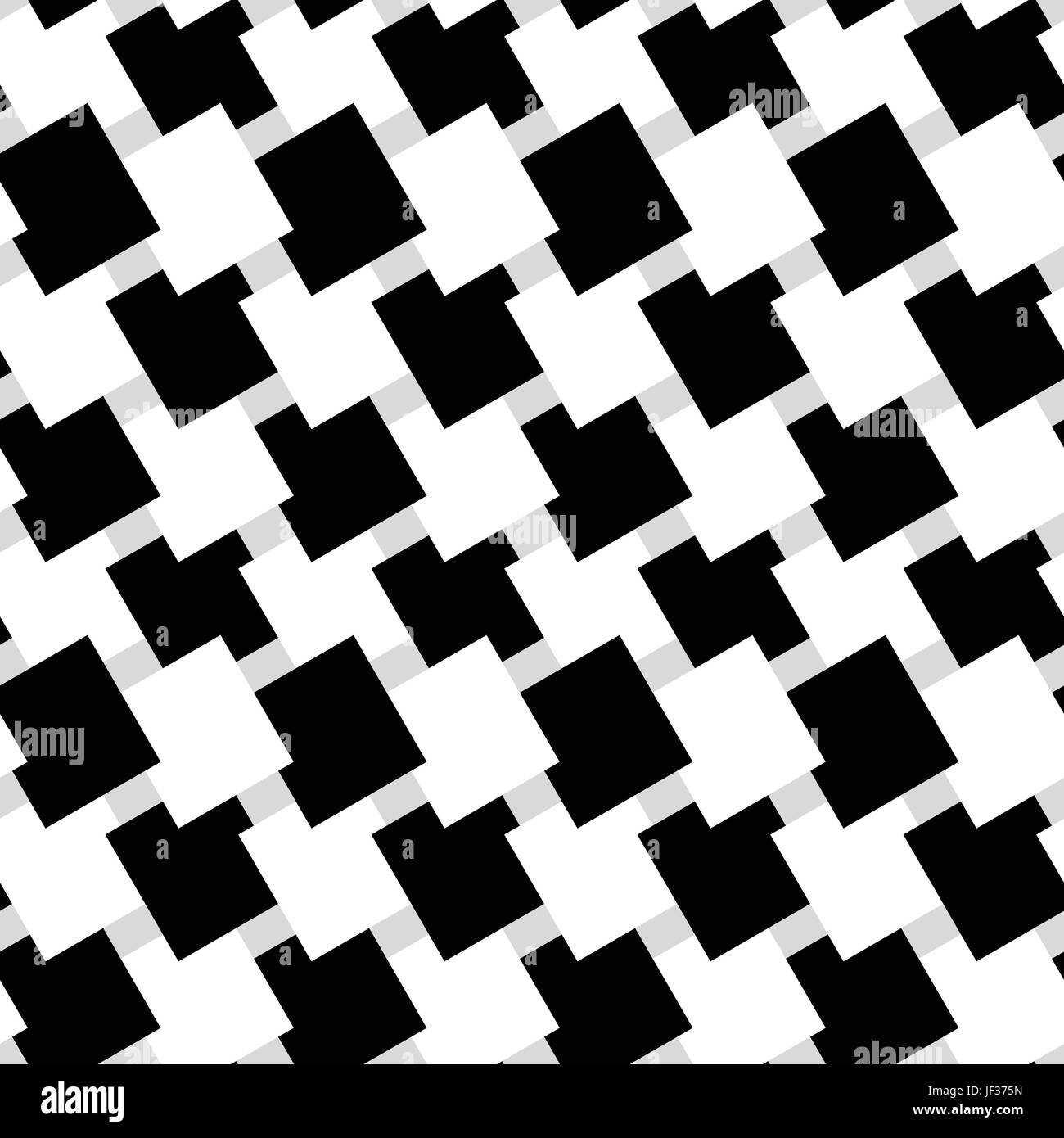 Black and white seamless geometric pattern. Repeatable texture / background with array ...