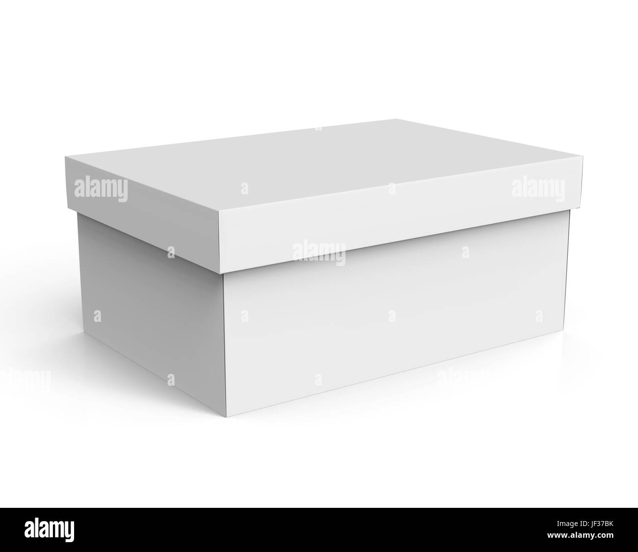 3d rendering blank left tilt closed paper box with lid for design use ...