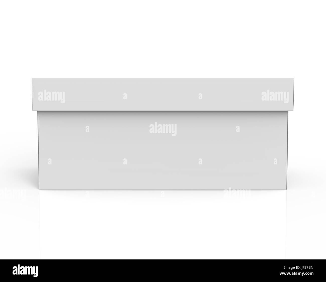 3d rendering blank closed paper box with lid for design use, isolated ...