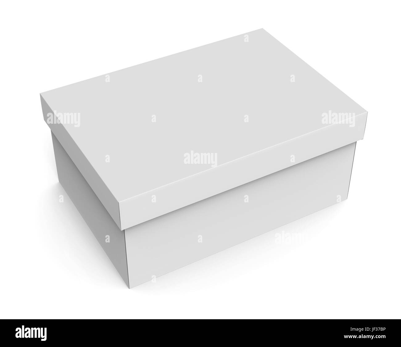 3d rendering blank left tilt closed paper box with lid for design use ...