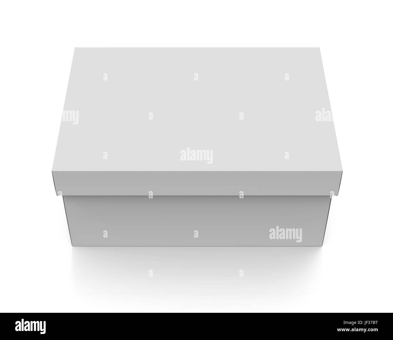 3d rendering blank closed paper box with lid for design use, isolated ...