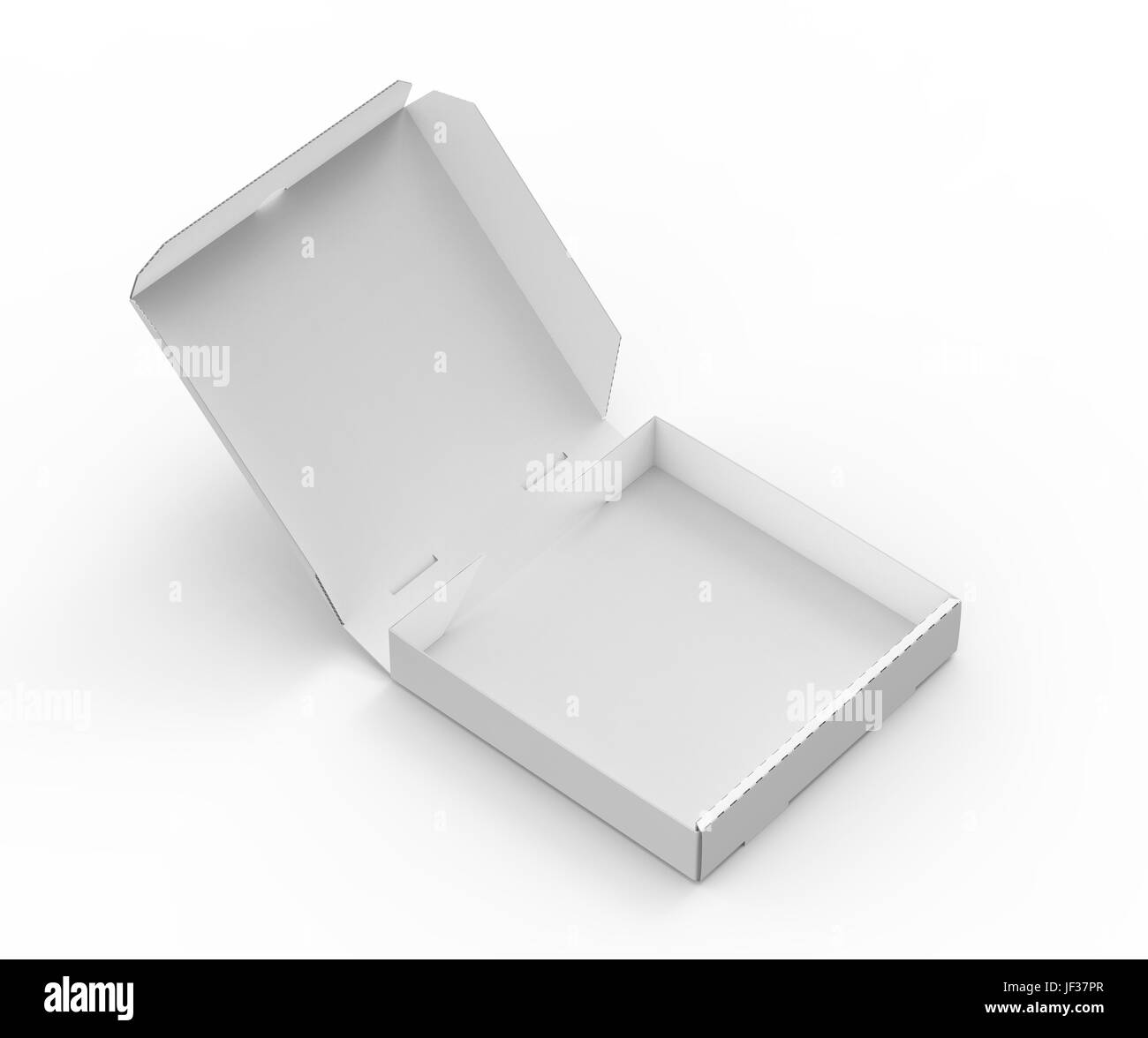 3d rendering white blank right tilt open pizza box, isolated white ... 3d rendering white blank right tilt open pizza box, isolated white ...