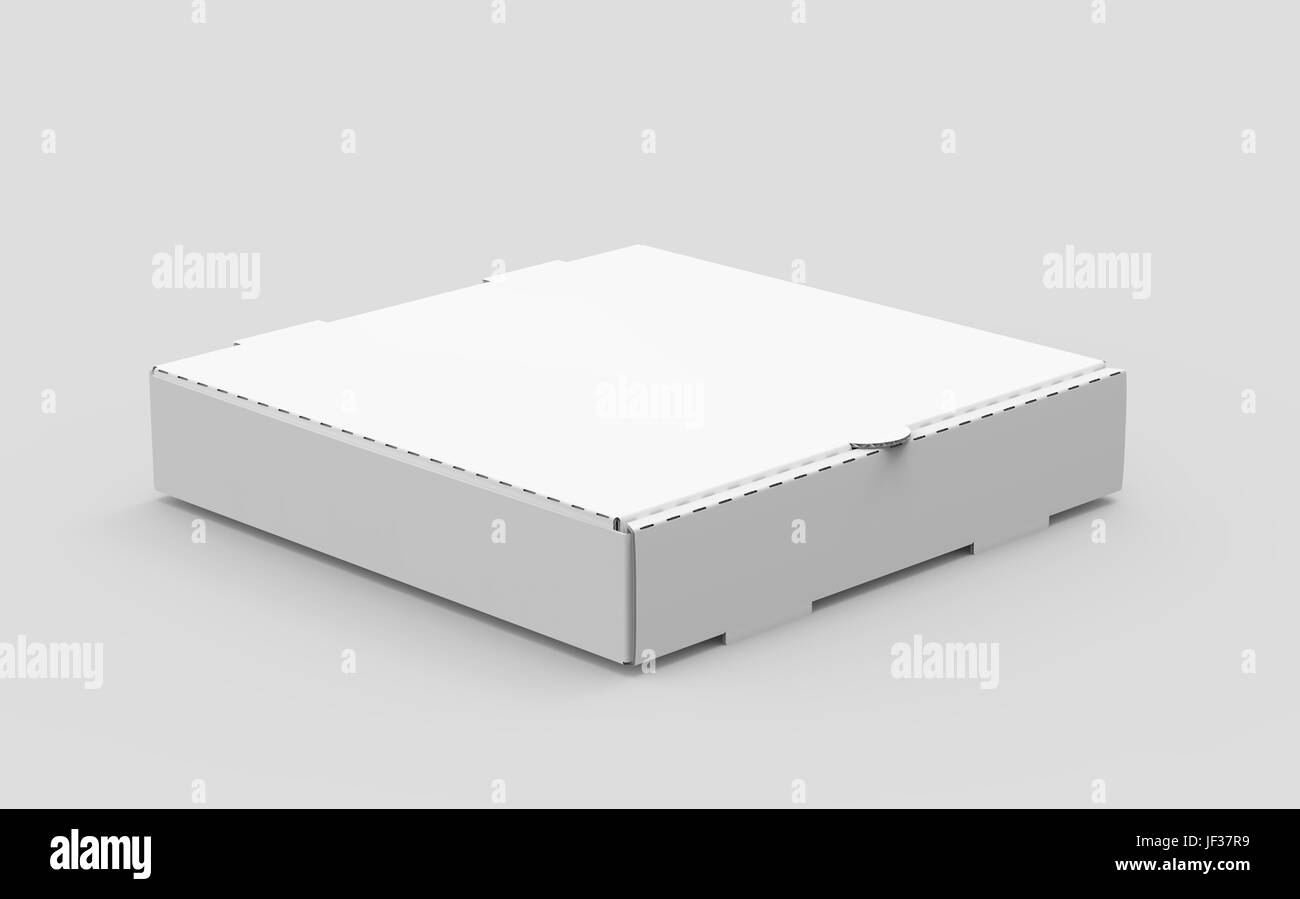 3d rendering white blank right tilt closed pizza box, isolated light ... 3d rendering white blank right tilt closed pizza box, isolated light ...
