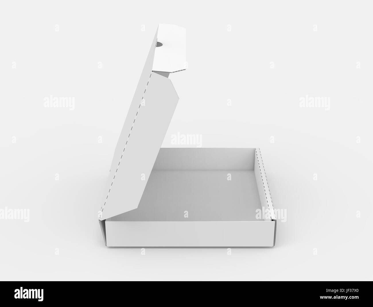 3d rendering white blank right tilt open pizza box, isolated white ... 3d rendering white blank right tilt open pizza box, isolated white ...