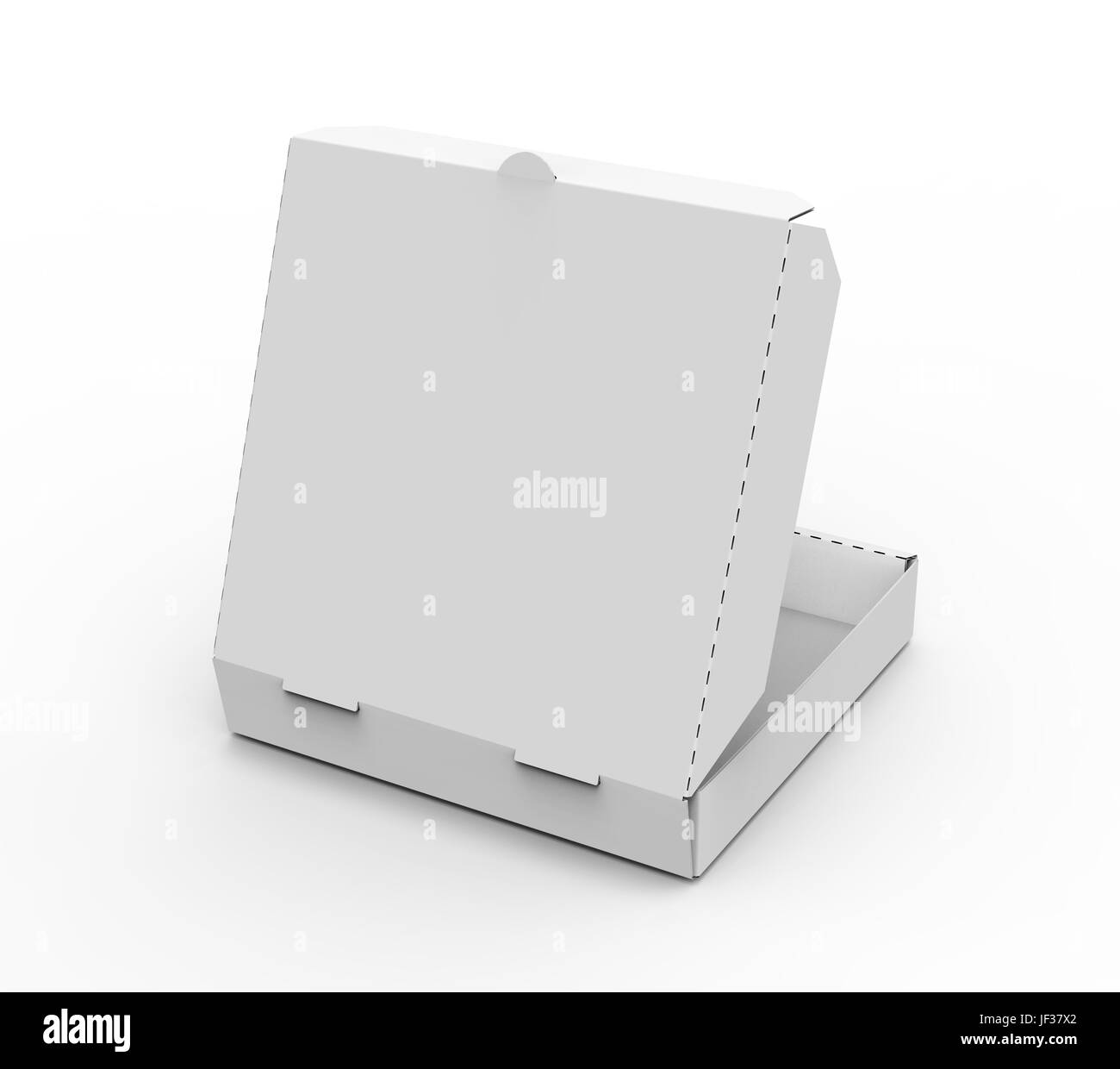 3d rendering white blank right tilt open pizza box, isolated white ... 3d rendering white blank right tilt open pizza box, isolated white ...