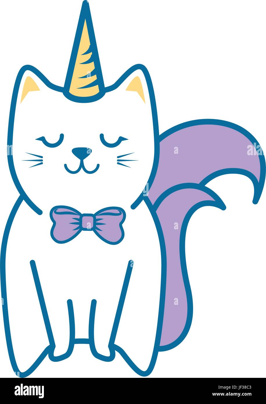cute kitty icon over white background colorful design vector ...