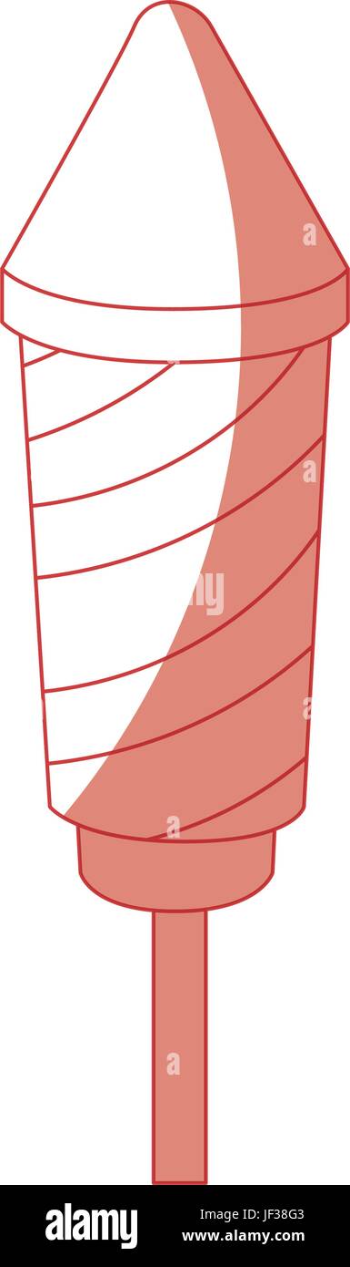 fireworks rocket icon over white background vector illustration Stock ...