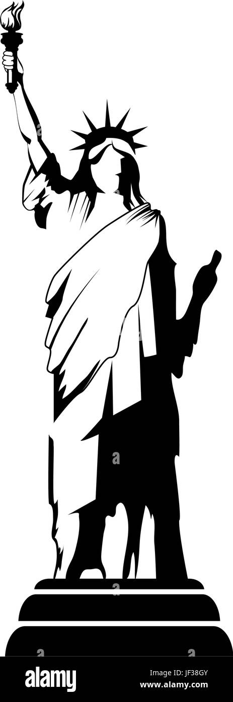 liberty statue icon over white background vector illustration Stock ...