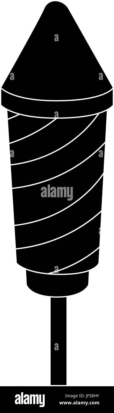 fireworks rocket icon over white background vector illustration Stock ...