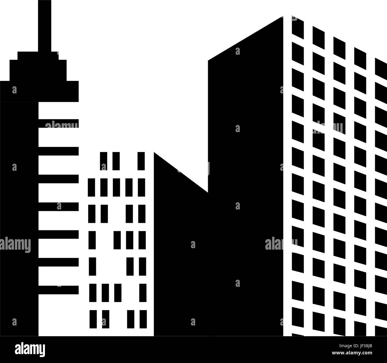 city buildings icon over white background vector illustration Stock ...