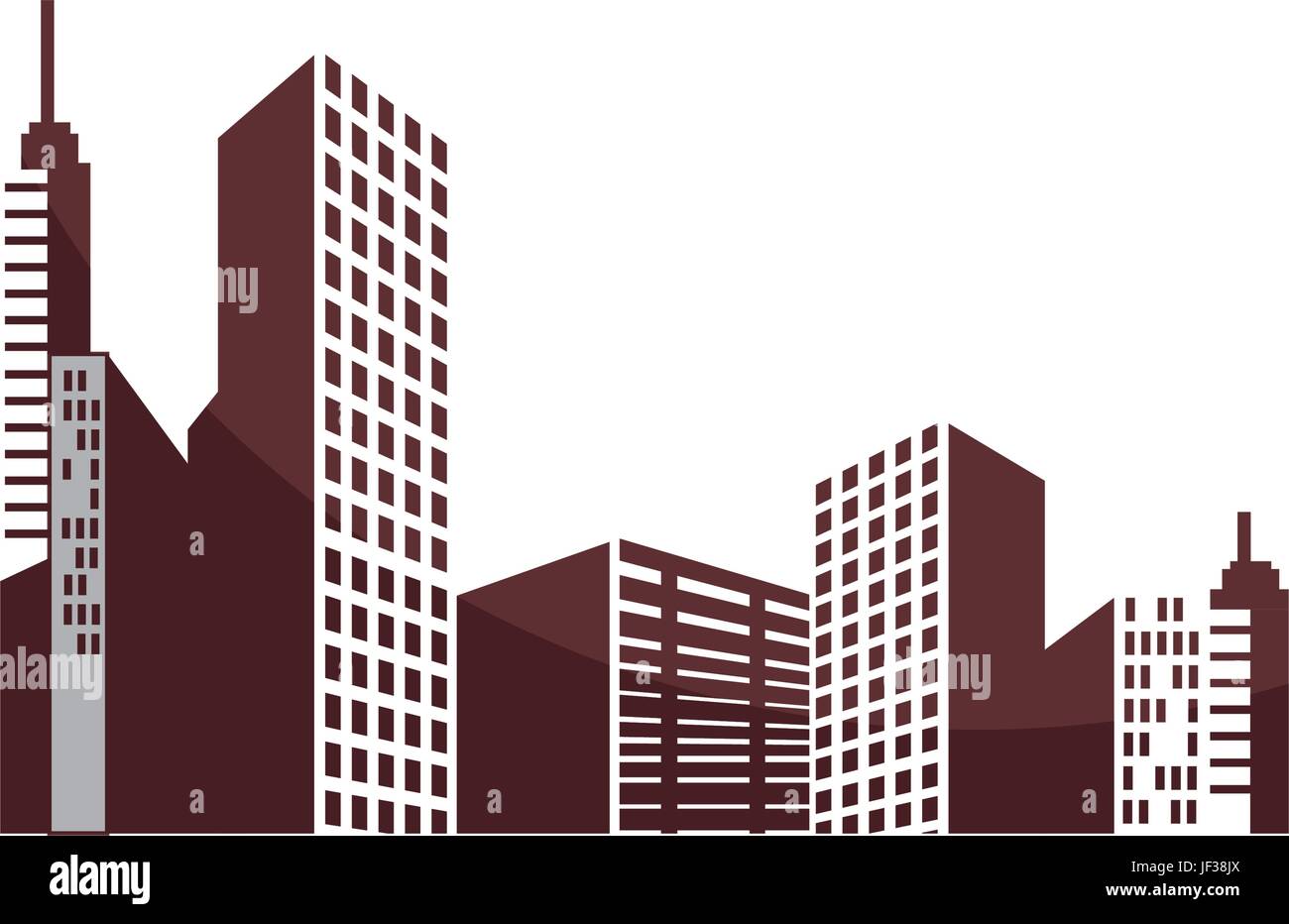 city buildings icon over white background vector illustration Stock ...